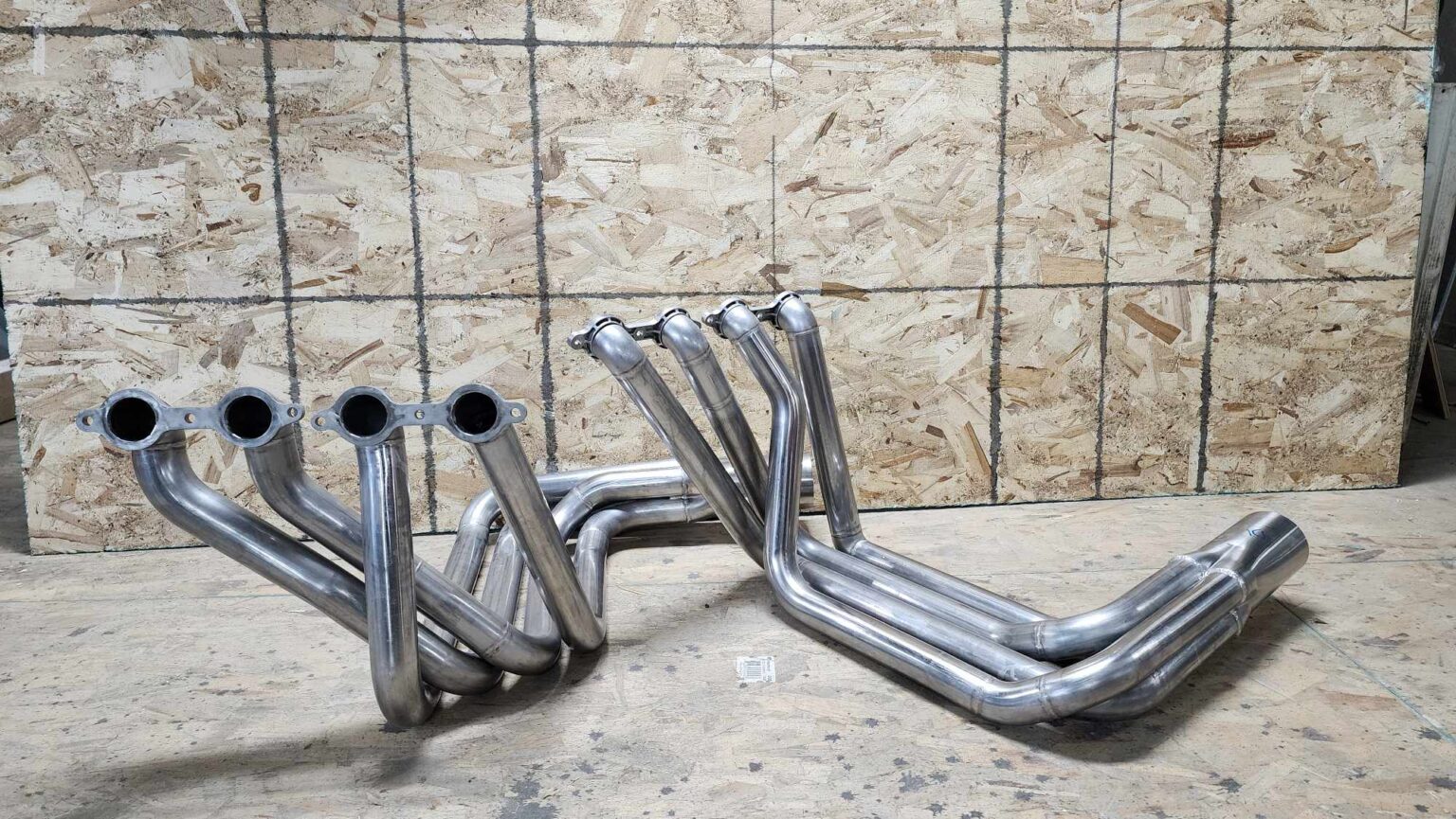 C2/C3 CORVETTE LS SWAP STAINLESS STEEL SIDE EXIT HEADERS - MILL FINISH ...